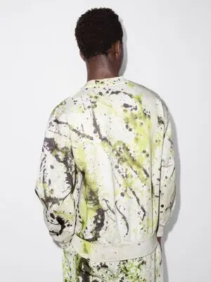 Aries Painterly Print Sweatshirt - Neutrals
