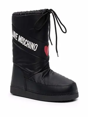 Moschino Logo-print Lace-up Boots