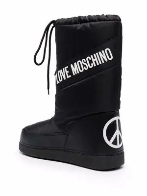 Moschino Logo-print Lace-up Boots