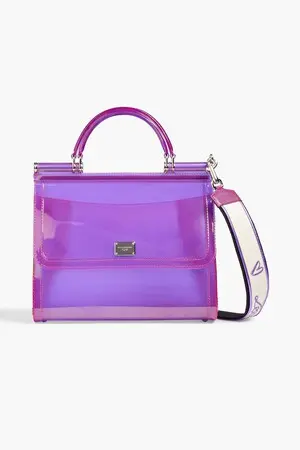 Dolce & Gabbana Dolce & Gabbana Sicily PVC Tote With Gold Hardware Violet
