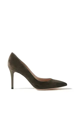 GIANVITO ROSSI Gianvito Rossi Gianvito 85 Suede Pumps Army Green