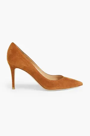GIANVITO ROSSI Gianvito Rossi Gianvito 85 Suede Pumps Camel