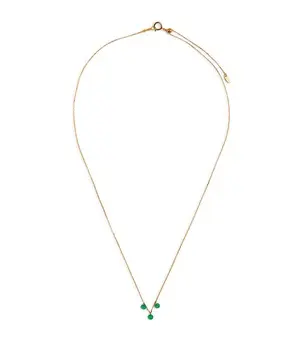 PERSEE Yellow Dancing Emerald Necklace - Gold
