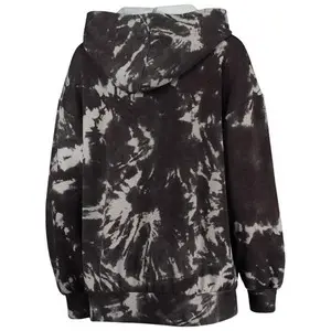 MAJESTIC THREADS Brooklyn Nets Burble Tie-dye Tri-blend Pullover Hoodie