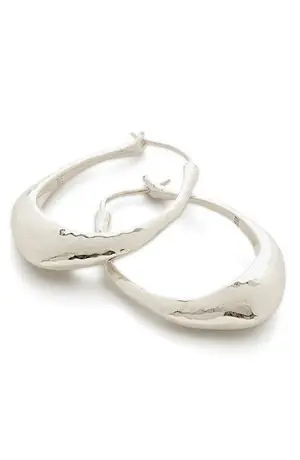 Monica Vinader Deia Medium Hoop Earrings - Sterling Silver