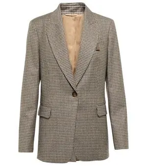 Brunello Cucinelli Houndstooth Wool Blazer