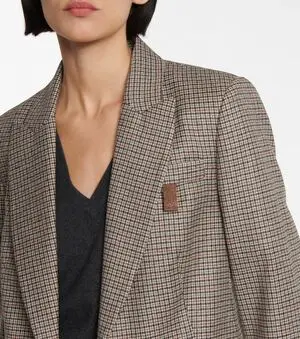 Brunello Cucinelli Houndstooth Wool Blazer