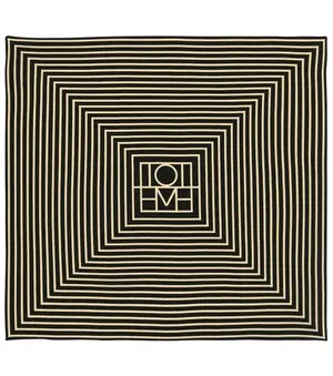 TOTEME Logo Silk Scarf - Black