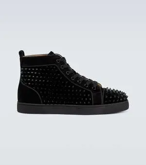 CHRISTIAN LOUBOUTIN Louis Orlato Suede Sneakers - Black