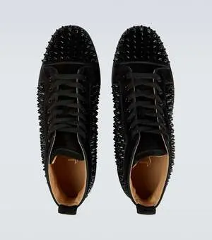 CHRISTIAN LOUBOUTIN Louis Orlato Suede Sneakers - Black