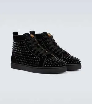 CHRISTIAN LOUBOUTIN Louis Orlato Suede Sneakers - Black