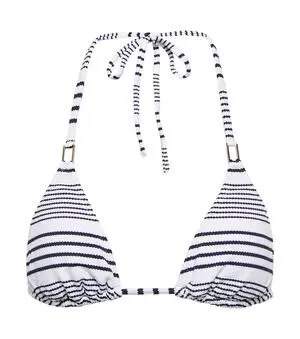 Melissa Odabash Cancun Striped Bikini Top - White