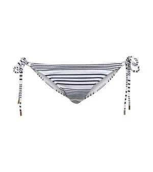 Melissa Odabash Cancun Striped Bikini Bottoms - White