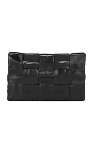 Bottega Veneta Small Cassette Messenger - Black & Silver