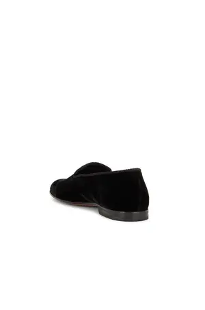 TOM FORD Velvet Loafer - Black