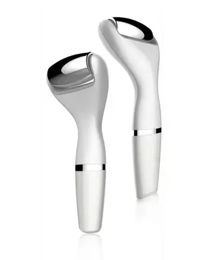 TOUCHBEAUTY Beauty Facial Care Massager With Stainless Steel Roller - Ivory