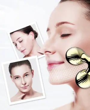 TOUCHBEAUTY Facial Beauty Massage Roller - Gold