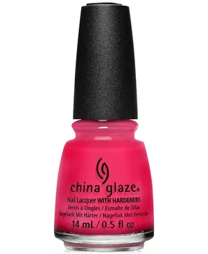 CHINA GLAZE Nail Lacquer With Hardeners Shocking Pink