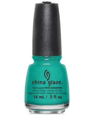 CHINA GLAZE Nail Lacquer With Hardeners Turned Up Turquoise