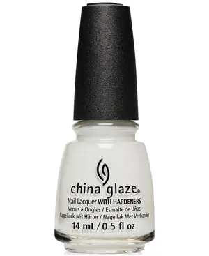CHINA GLAZE Nail Lacquer With Hardeners - White On White