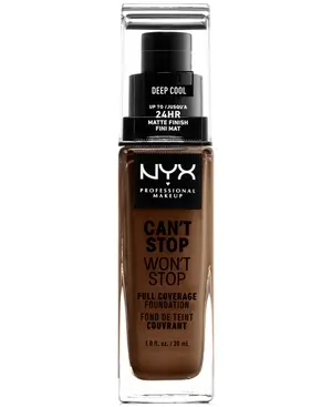 NYX PROFESSIONAL MAKEUP Can't Stop Won't Stop Full Coverage Foundation Deep (deep Deep,warm Undertone)