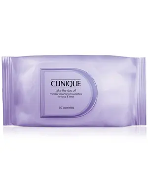 CLINIQUE Take The Day Off Micellar Cleansing Towelettes For Face & Eyes Makeup Remover - No Color