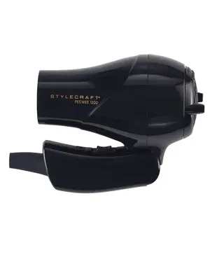 STYLECRAFT Peewee 1200 Folding Handle Dual Voltage Compact Travel Hair Dryer With Nozzle