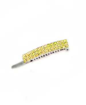 SOHO STYLE Pave Crystal Barrette - Yellow