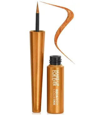 MAKE UP FOR EVER Aqua Resist Color Ink Liquid Eyeliner 2 Matte Wood - 8 Copper Lava - Metallic Bronze
