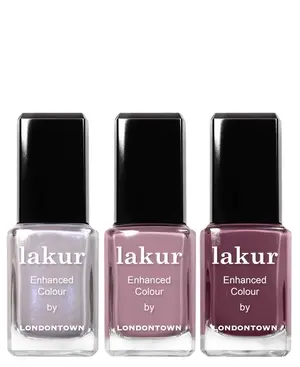 LONDONTOWN 3-pc. Royal Plum Lakur Enhanced Colour Nail Polish Set - No Color