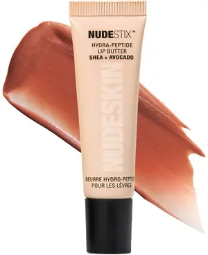 NUDESTIX Nudeskin Hydrating Peptide Lip Butter Dolce Nude (shimmer Tint Gloss With A Ca