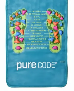 PURECODE Reflexology Foot Massage Mat With Foot Chart