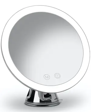 FANCII Lana Rechargeable 10x Magnifying Mirror With 3 Light Settings - White