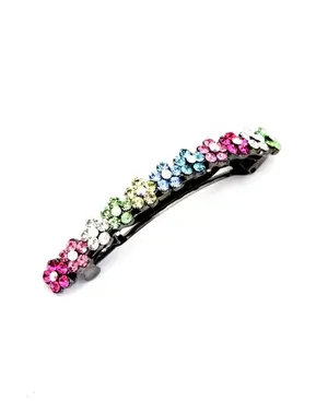SOHO STYLE Crystal Rose Barrette - Multi