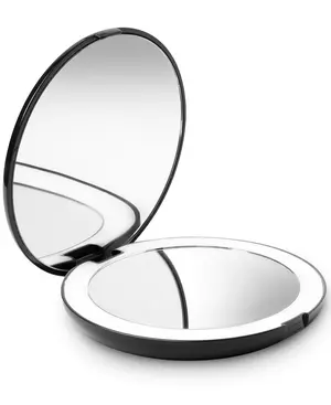 FANCII Lumi 5" Compact Mirror With Led Lights - Black