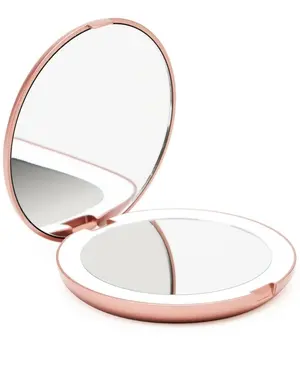FANCII Lumi 5" Compact Mirror With Led Lights Copper