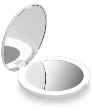 FANCII Lumi 5" Compact Mirror With Led Lights White
