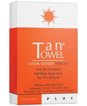 TANTOWEL Half Body Plus Self-tan Towelette - No Color