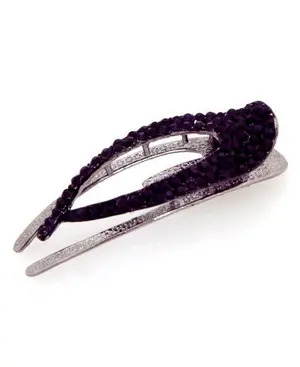 SOHO STYLE Elongated Crystal Teardrop Hair Clip - Multi