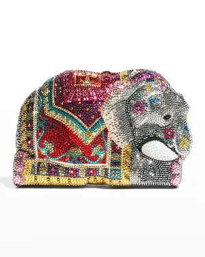 Judith Leiber Crystal-encrusted Elephant Clutch Bag, Red/multi - One-color
