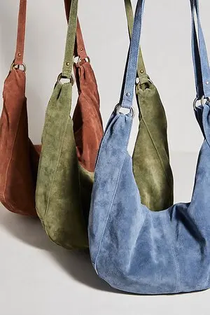 Free People Free People Roma Suede Hobo Bag Blue