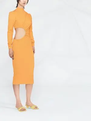 ROTATE BY BIRGER CHRISTENSEN Cut-out Asymmetric Dress