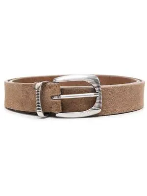 BRUNELLO CUCINELLI Square-buckle Textured Belt