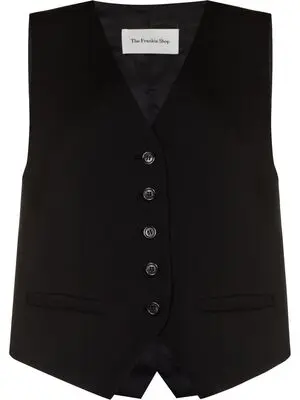 THE FRANKIE SHOP Gelso Single-breasted Waistcoat - Black