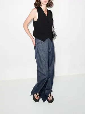 THE FRANKIE SHOP Gelso Single-breasted Waistcoat - Black