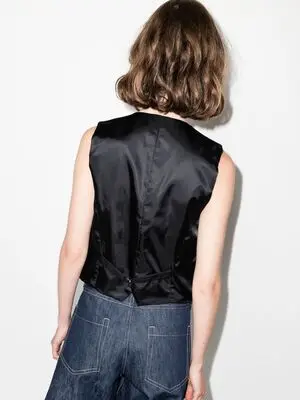 THE FRANKIE SHOP Gelso Single-breasted Waistcoat - Black