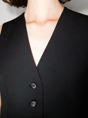 THE FRANKIE SHOP Gelso Single-breasted Waistcoat - Black