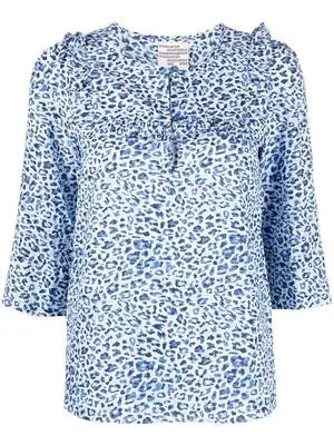 Baum Und Pferdgarten Maple Leopard-print Blouse - Blue