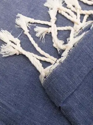 MC2 SAINT BARTH Fringe-detail Beach Towel - Blue