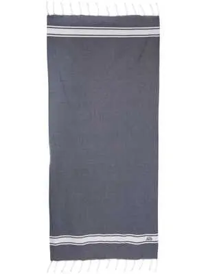 MC2 SAINT BARTH Fringe-detail Beach Towel - Blue